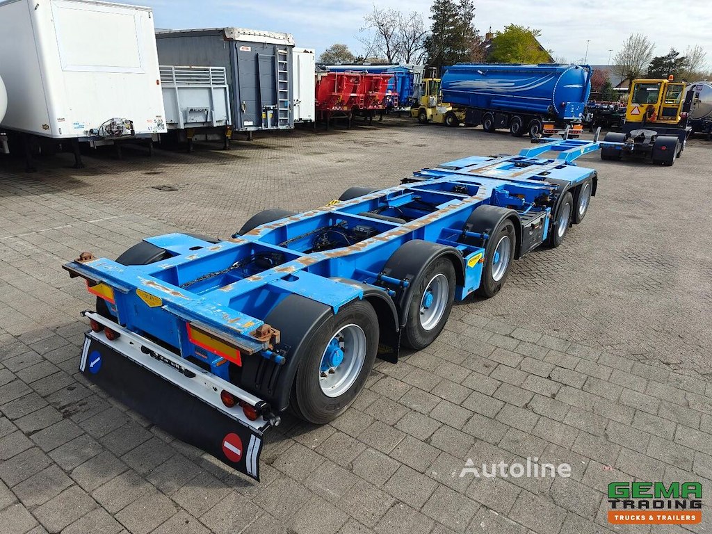 Broshuis 2CONnect 2AKCC + 3AKCC - 3x Steering Axles - 4x Lift Axles - Bel poluprikolica za prevoz kontejnera