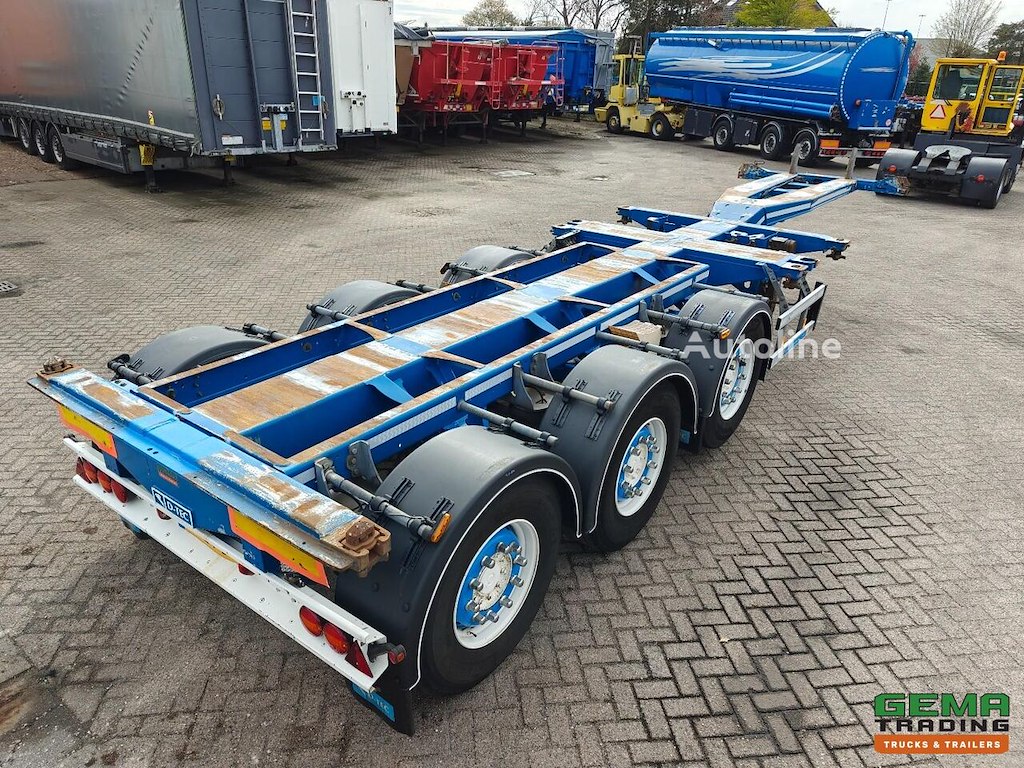 D-Tec FLEXITRAILER FT-LS-S 3x Extendable - Lift Axle - All Types of Co poluprikolica za prevoz kontejnera