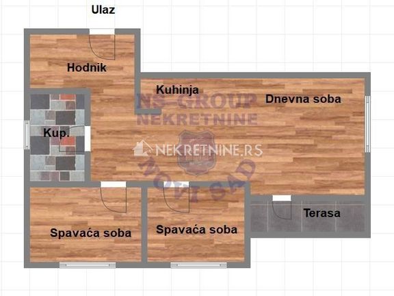 - Odličan trosoban stan, 55m2 - Alibeogvac -