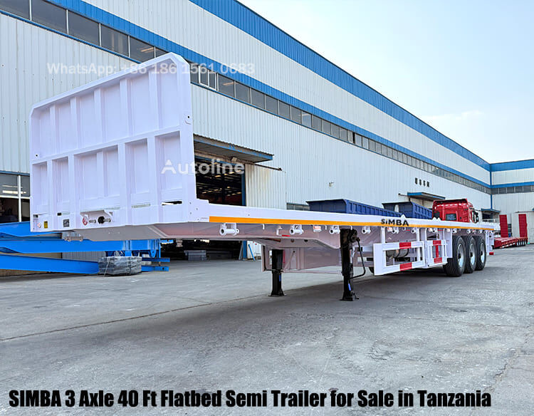 Nova SIMBA 3 Axle 40 Ft Flatbed Semi Trailer for Sale in Tanzania poluprikolica platforma