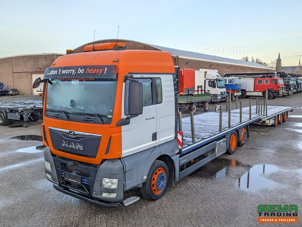MAN TGX 26.500 6x2/4 LL Euro6 - Retarder + Recker FZ3 3-Axle Trailer autotransporter