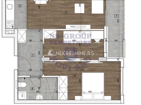 Trosoban stan u izgradnji 60m2