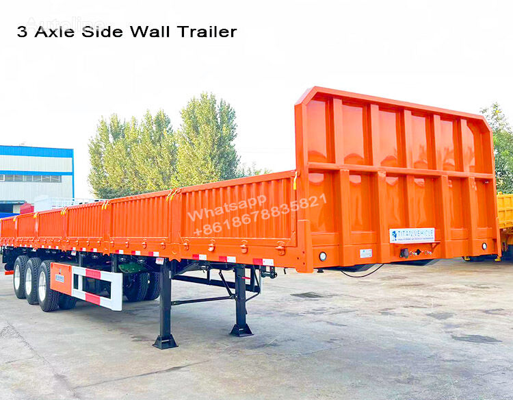 Nova Titan 3 Axle Drop Side Trailer for Sale in Nigeria poluprikolica sa ravnom platformom