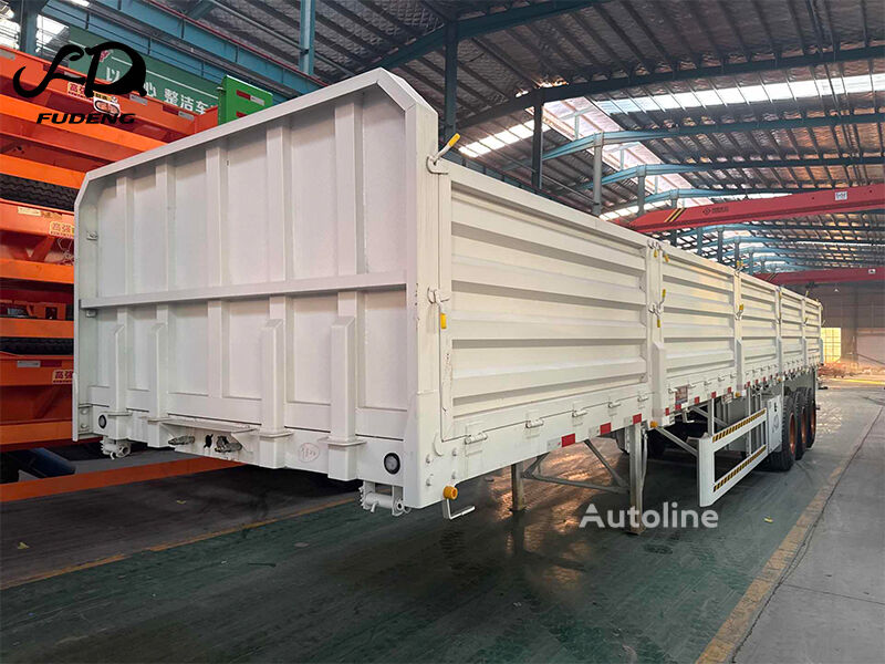 Nova Fudeng New 3 Axle 60Ton Trailer with Side Walls for Sale poluprikolica sa ravnom platformom