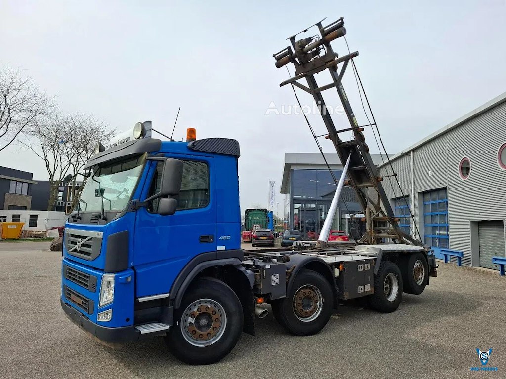Volvo FM13-460 / 8X2 / 3 SIDE 25TON HIAB CABLE SYSTEM / 632607 KM / LI kamion sa kukom za podizanje tereta