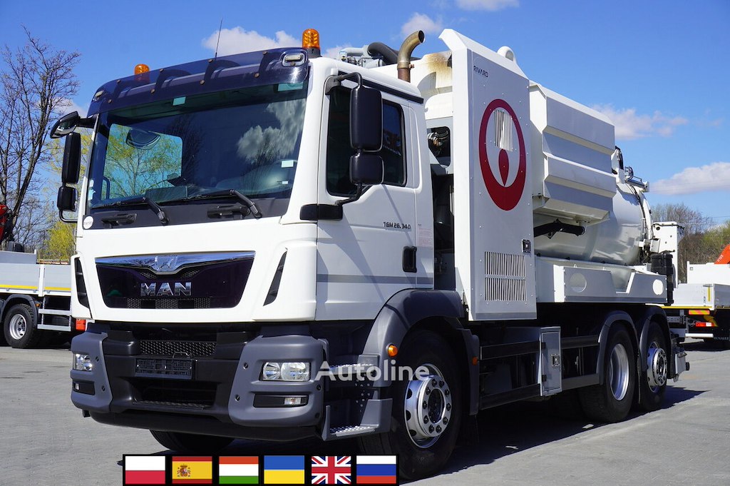 MAN TGM 26.340 E6 / RIVARD sewage cleaner 11.8 m3 / 150 tho. km / st autofekalac