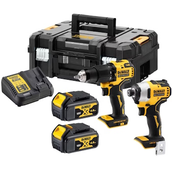 DeWalt aku set udarni odvrtač DCD709 + odvijač DCF809 2x4.0Ah DCK2062M2T-QW