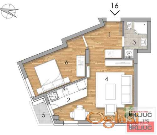 PODBARA, 43m2, Dvosoban sa pdv, Izgradnja