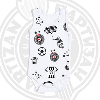 Bebi bodi bez rukava "Patern" FK Partizan 3185