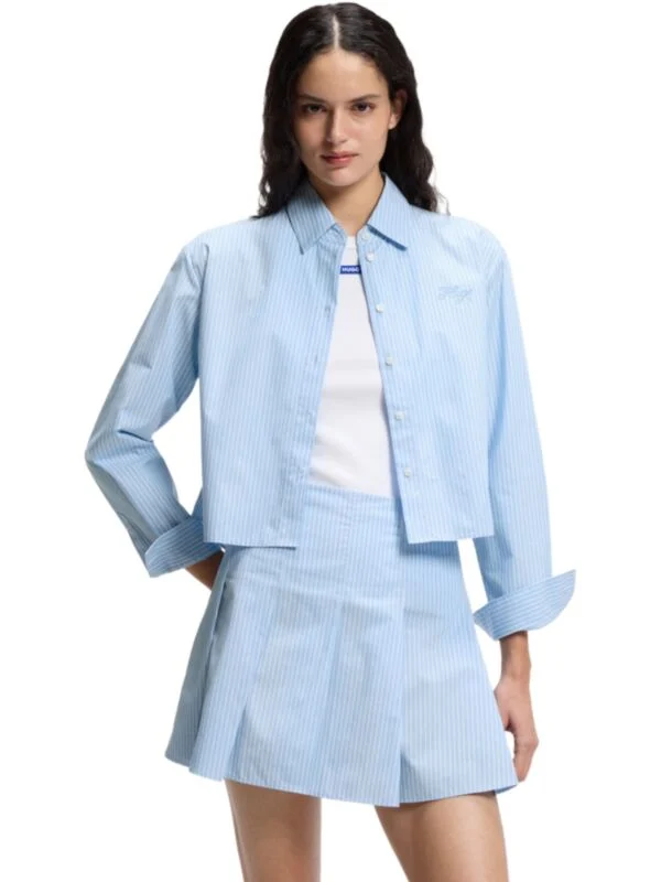 HUGO - Pamučna ženska košulja