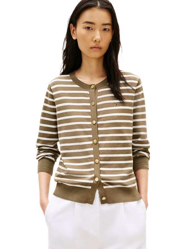 Tommy Hilfiger - Prugasti ženski kardigan