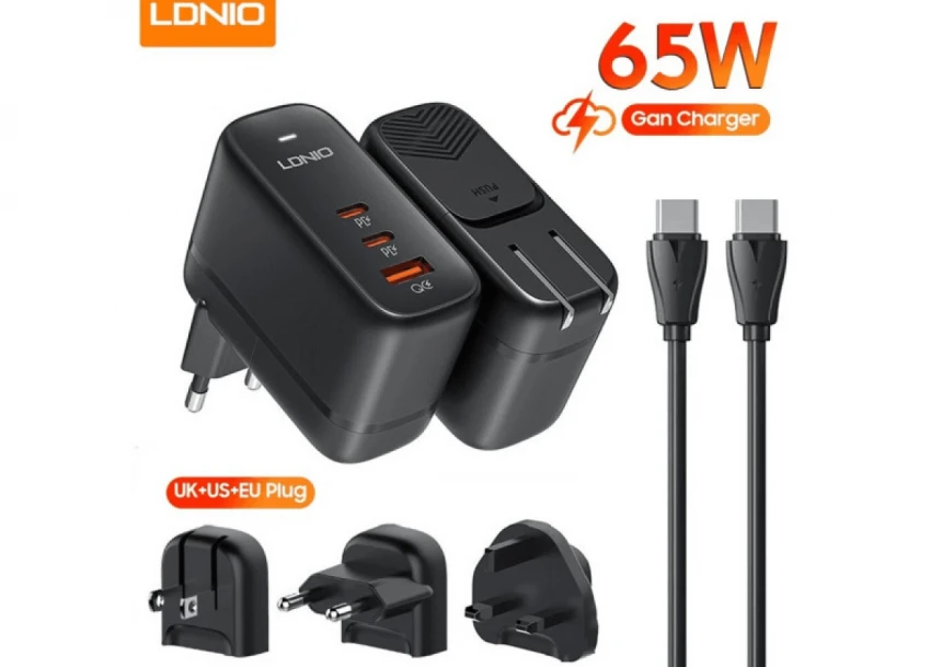 Punjač za laptop USB-C 65W Q366 GaN QC3.0, 2xPD3.0/209777
