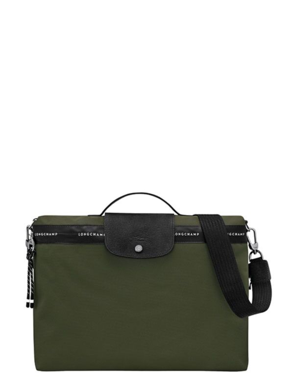 Longchamp - Maslinasta torba za laptop