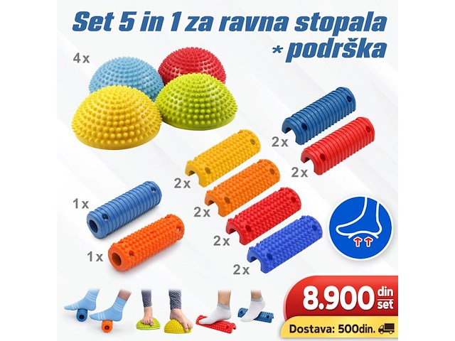 Set 5 in 1 za ravna stopala - podrška