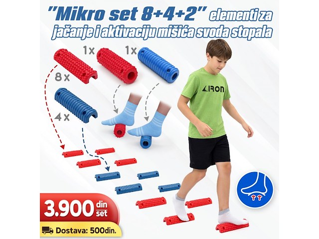 Mikro set 8+4 elemenata i 1+1 valjak