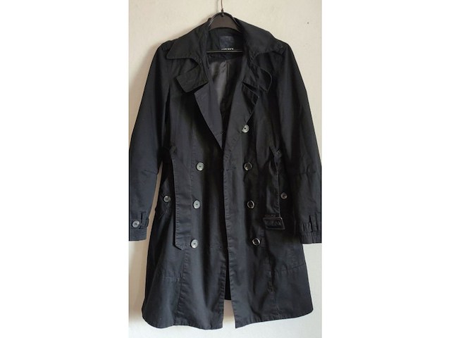 Moderan Crni Trench Mantil - CITY ROCK (S/M) Prodajem f