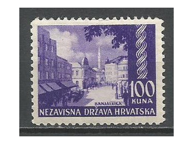 NDH,Predeli 100 kn 1942.,ključna,čisto