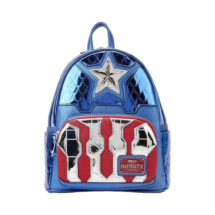 Ranac Loungefly Marvel Shine Captain America Cosplay Mini Backpack