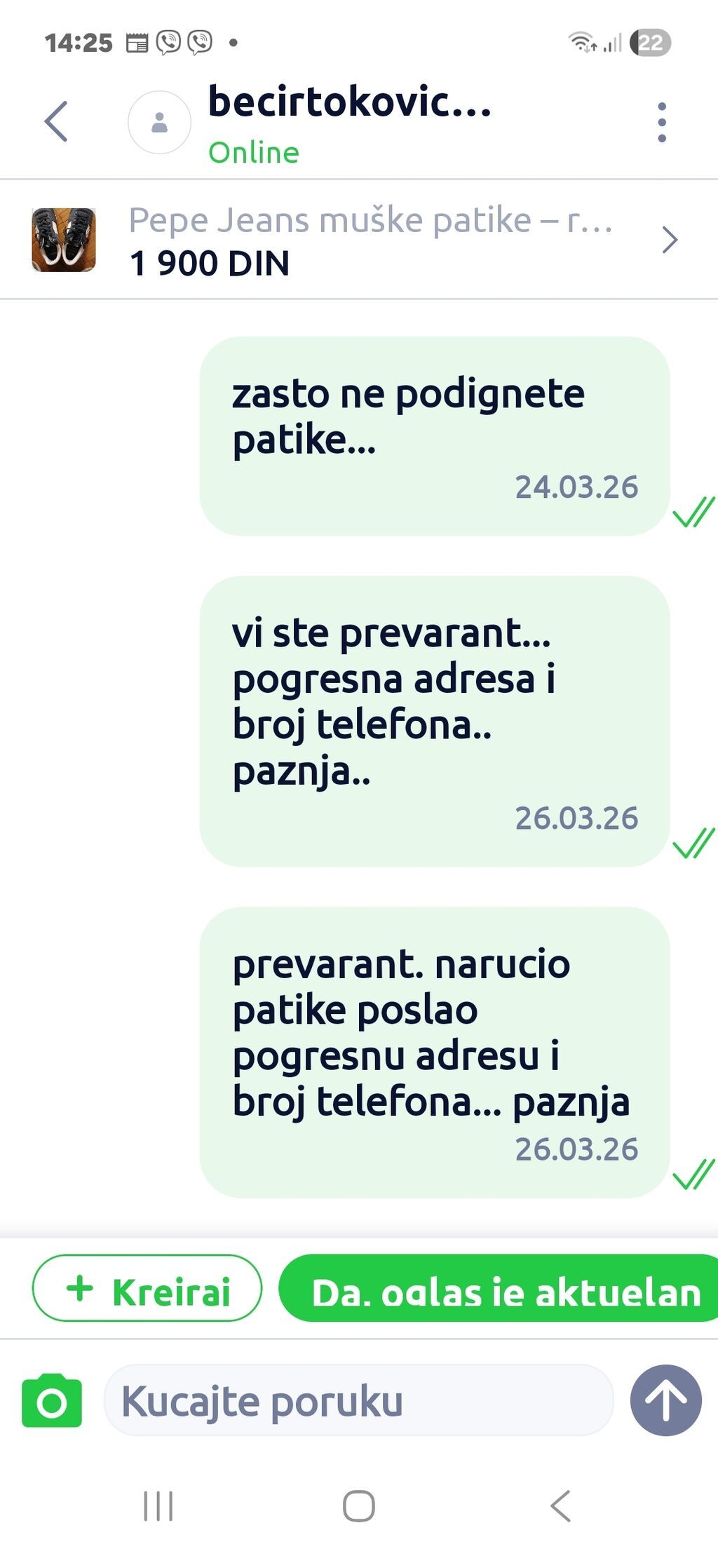 Prevarant becir tokovic narucio patike dao pogresan broj i adresu