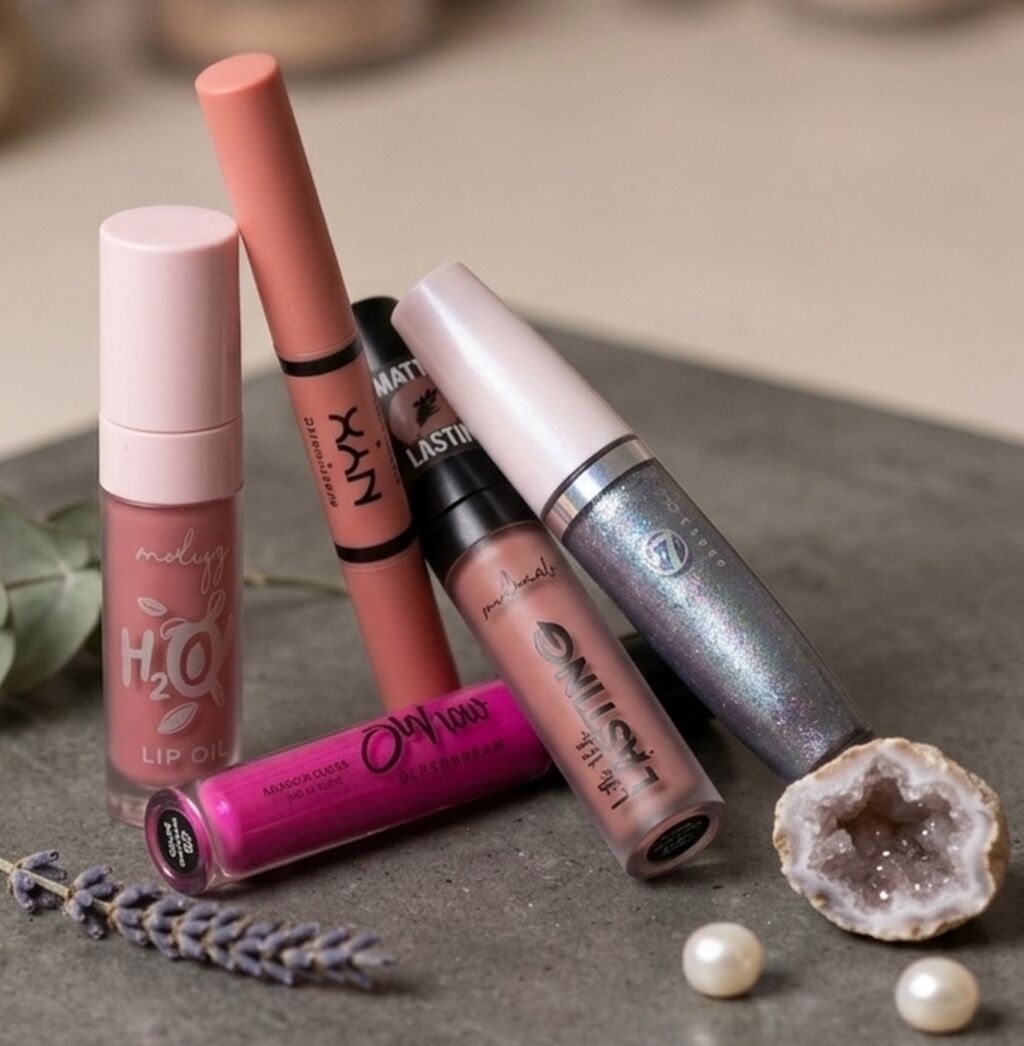 Set sjajnih proizvoda za usne – miks različitih finiša i nijansi