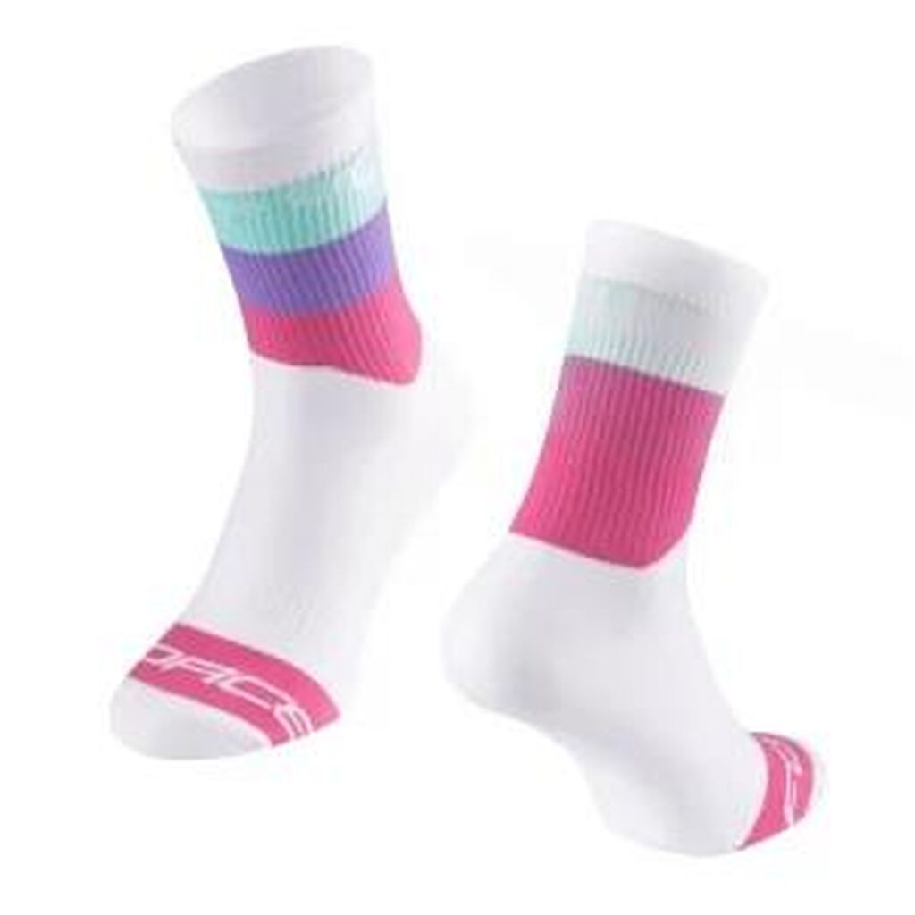 ČARAPE FORCE BLEND BELO-LJUBIČASTO-ROZE L-XL/42-46 | Visoke