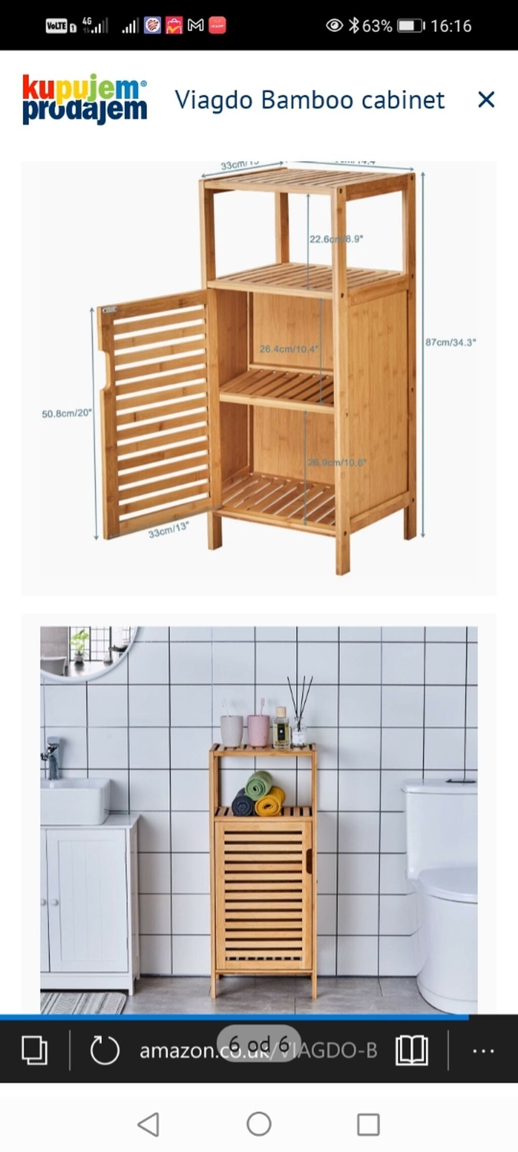 Viagdo Bamboo Cabinet – višenamenska bambus komoda/ormarić -