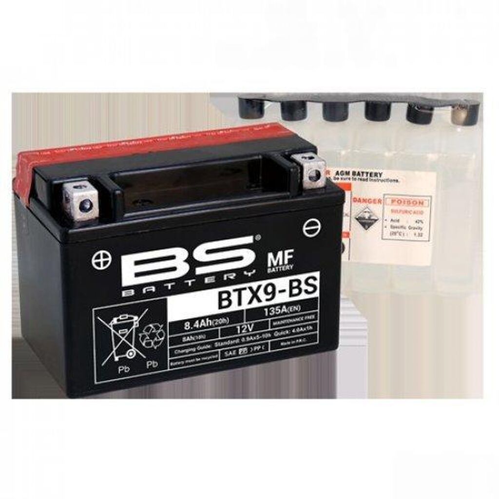 BS Battery BTX9‑BS MF akumulator za motocikle - Tip: AGM/Maintenance