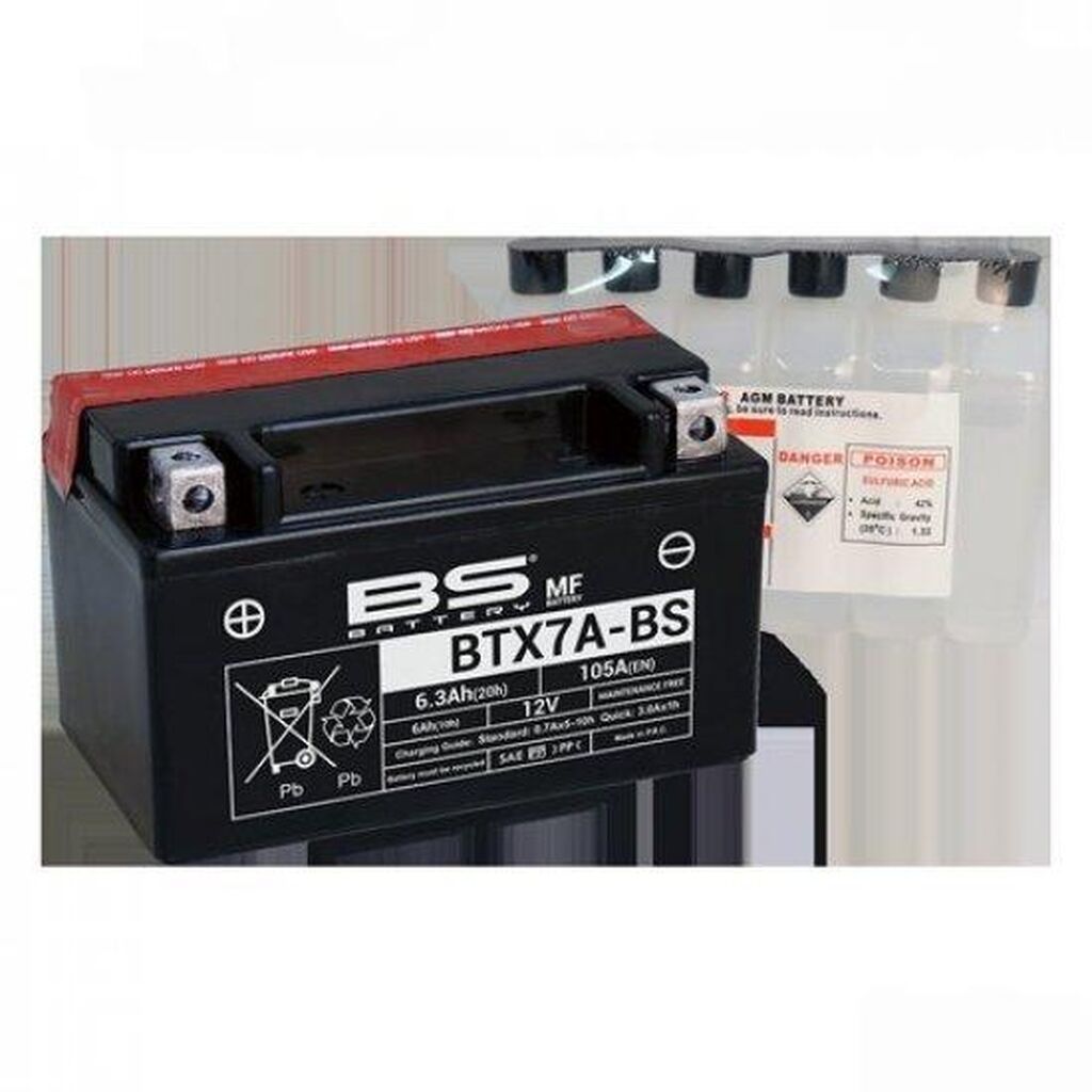 BS Battery BTX7A-BS – moto akumulator - Tip: MF/AGM (bez održavanja)
