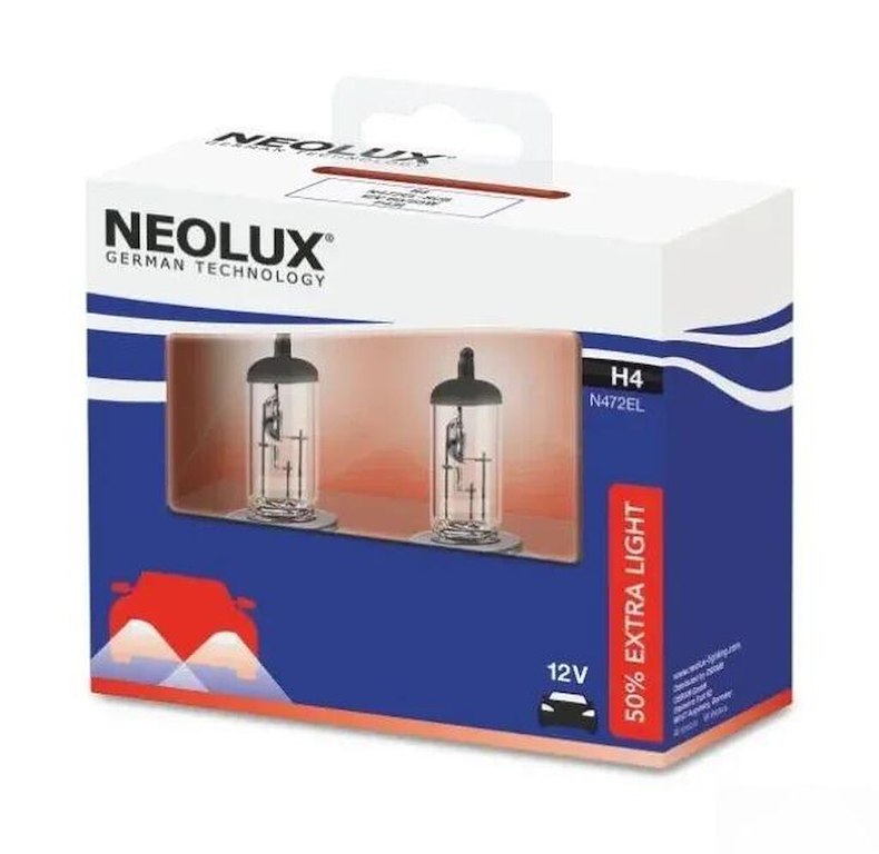Neolux H4 halogene sijalice – set 2 kom - Tip: H4 - Napon: 12V -