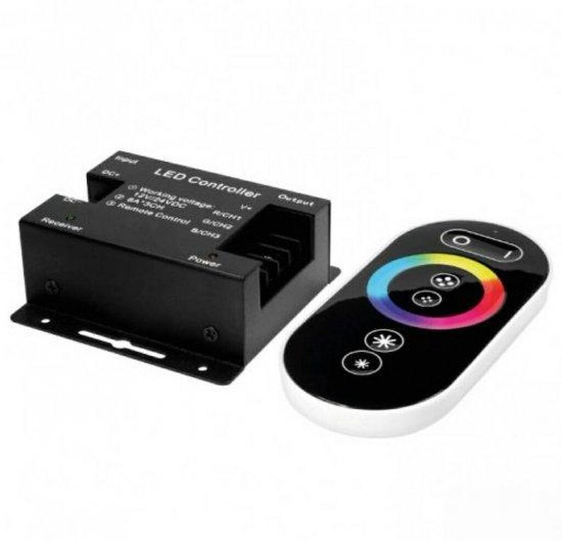 RGB TOUCH LED KONTROLER RF 12-24V 18A Opis: Nov RF touch kontroler