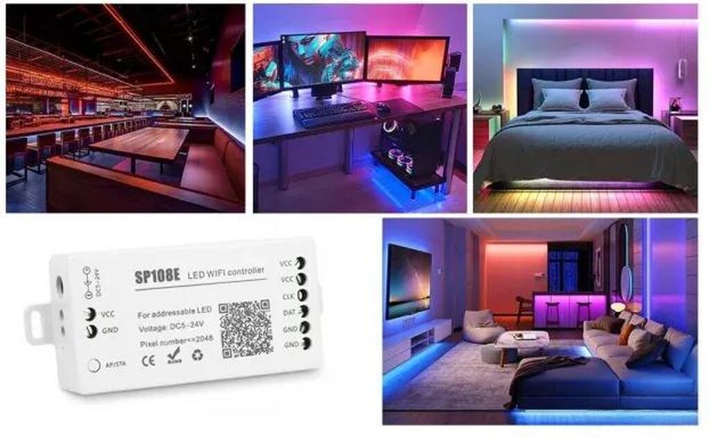SP108E WIFI CONTROLER ZA SMART LED TRAKE WS2812B WS2811. | *U