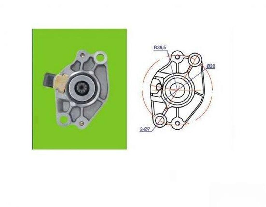 Elektropokretač (anlaser) za skuter/motor – tip sa čeonim poklopcem i
