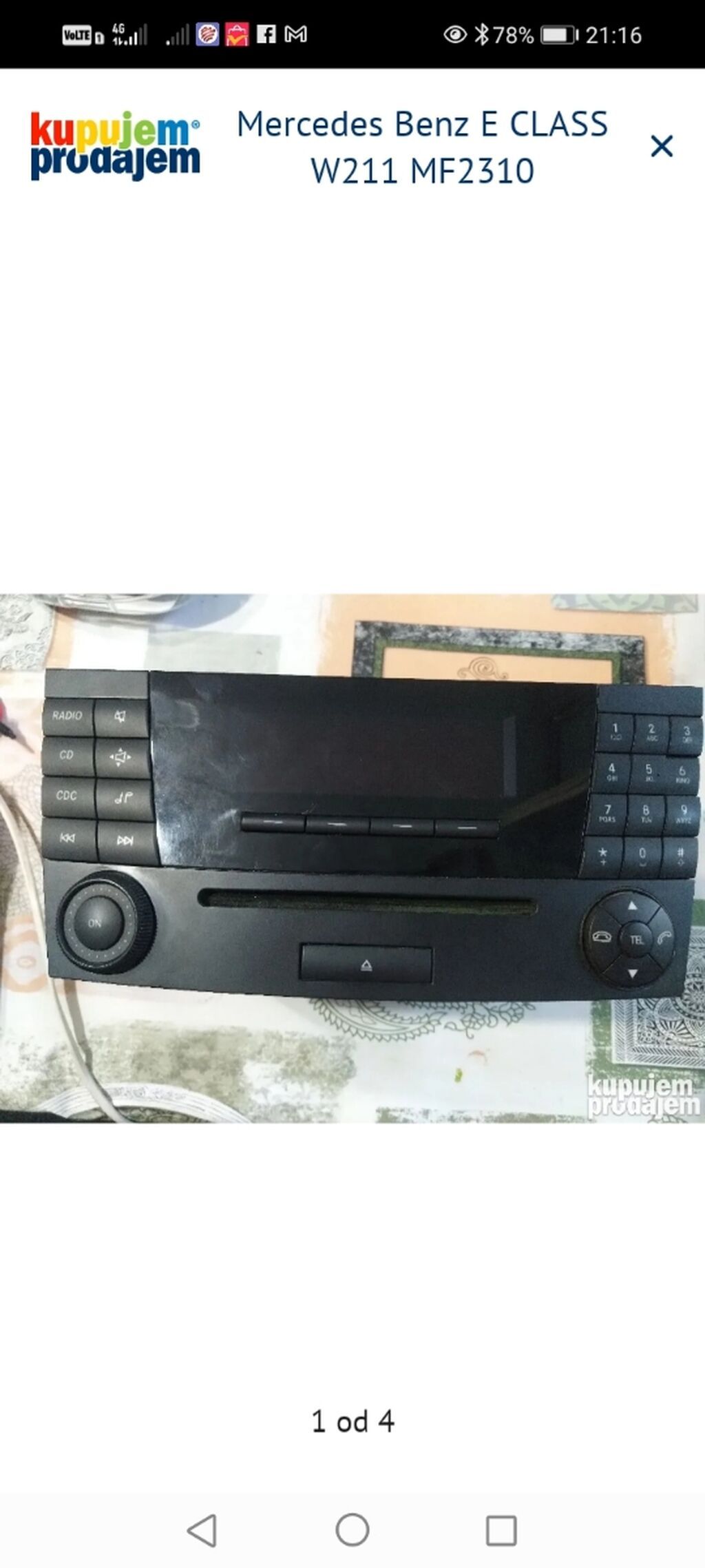 Mercedes-Benz E-Class W211 audio/navigaciona jedinica – model MF2310