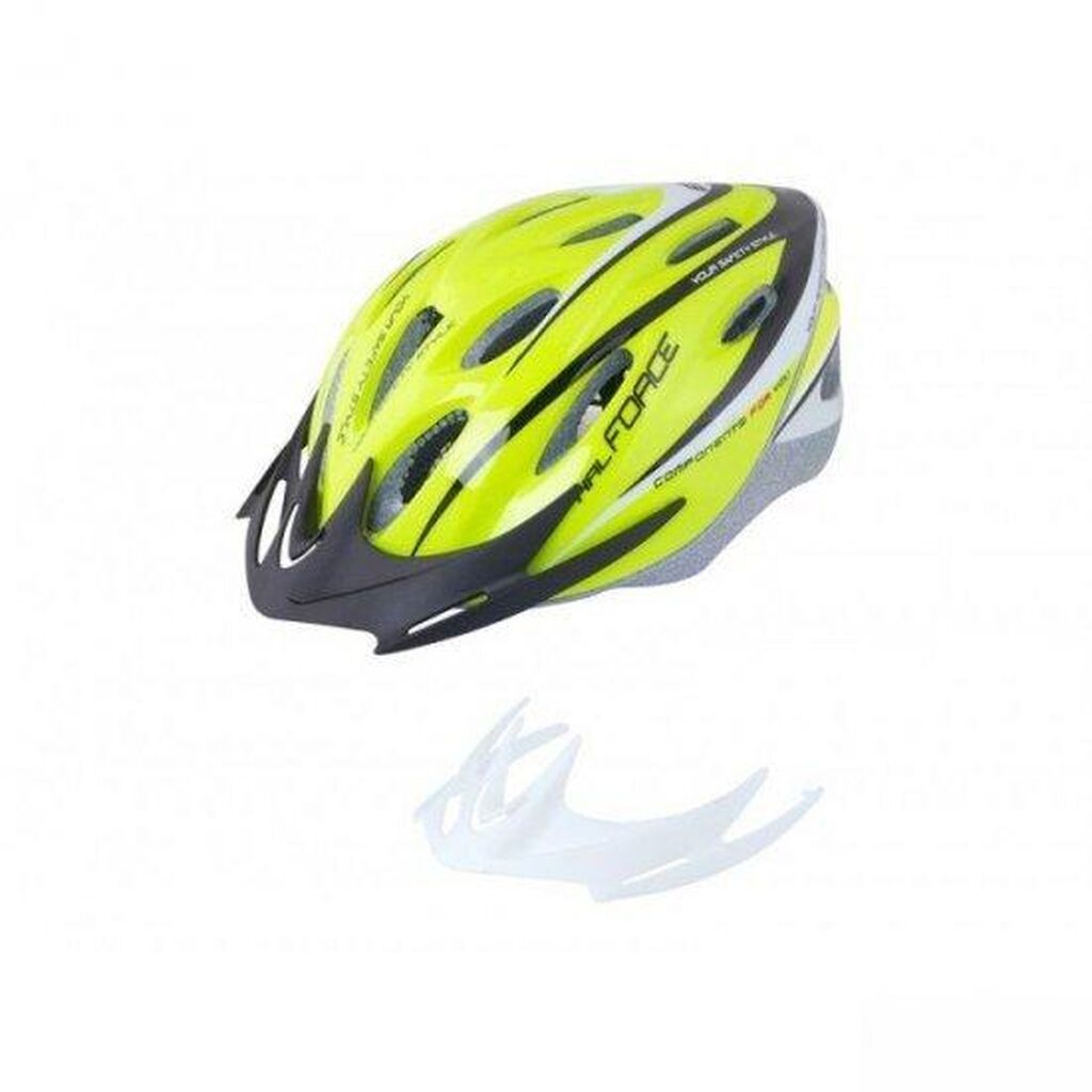 KACIGA FORCE HAL, FLUO-CRNA, S/M | 19 rupa, sadrži beli i crni