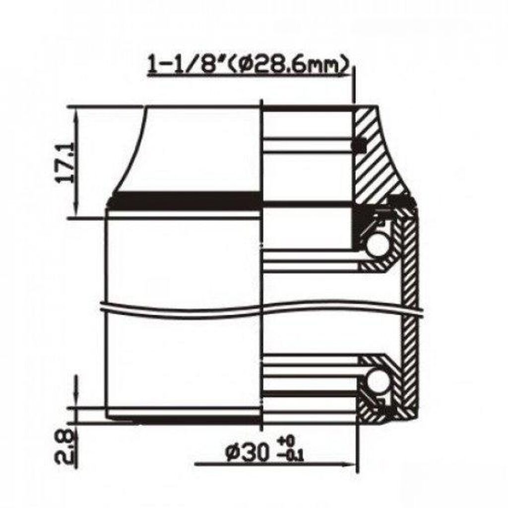ŠOLJA VOLANA AHEAD 1 1/8 POLUINTEGRISANA, FE, BLACK | ŠOLJA VOLANA