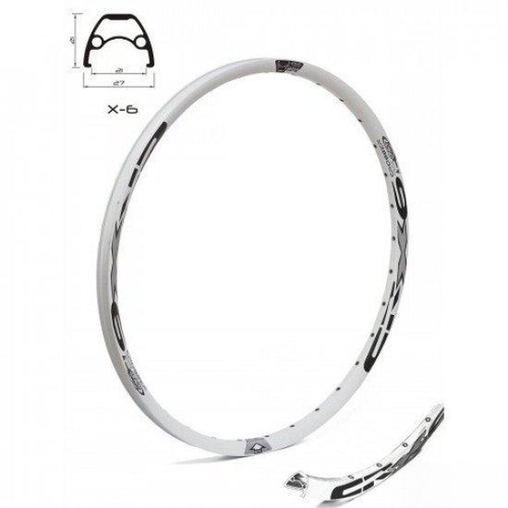 FELGA RIM 28 X6 32H EYELETS WHITE GREY DECALS | Dvozidna felga za
