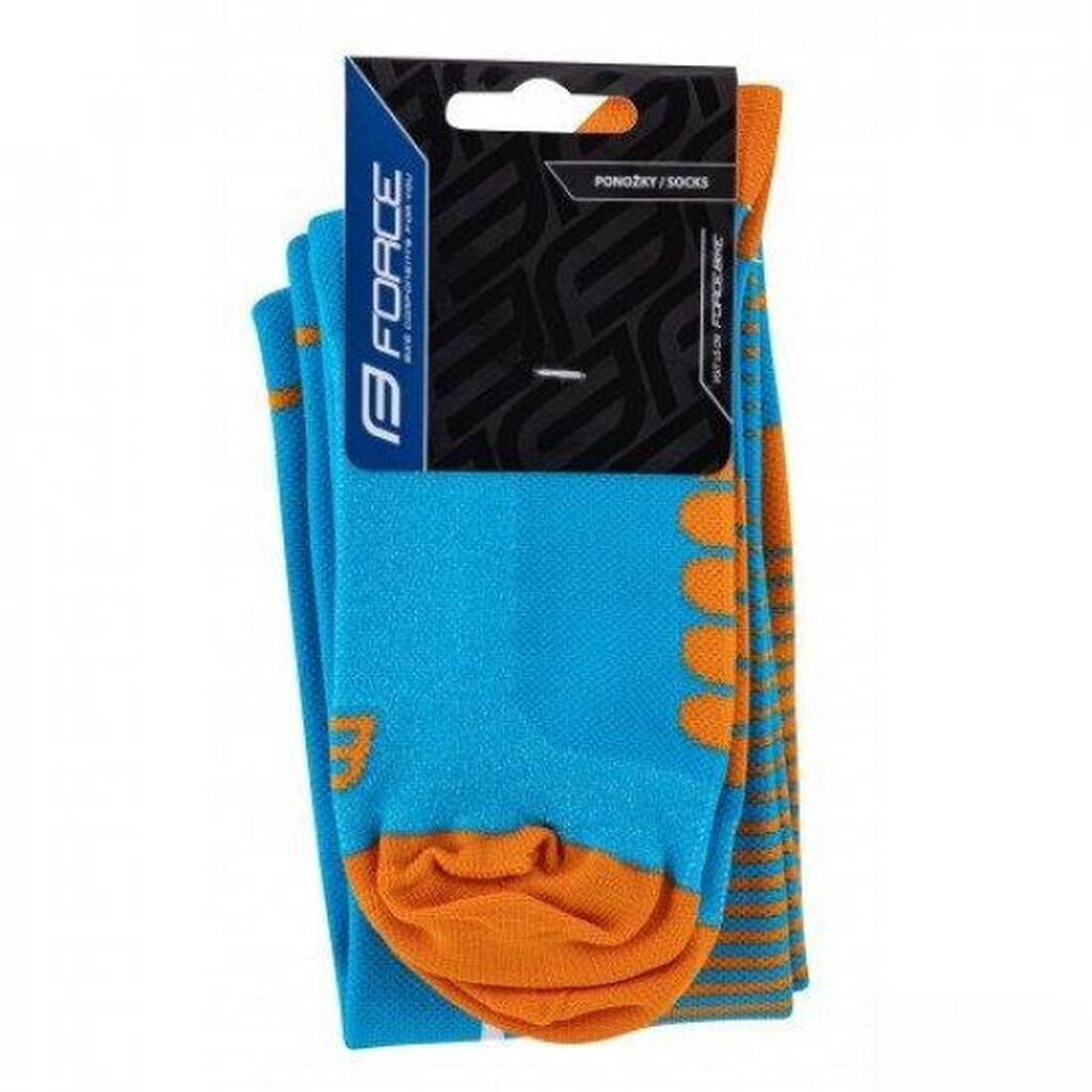 ČARAPE FORCE COMPRESS, PLAVO-NARANDŽASTE L-XL / 42-47 | elastične