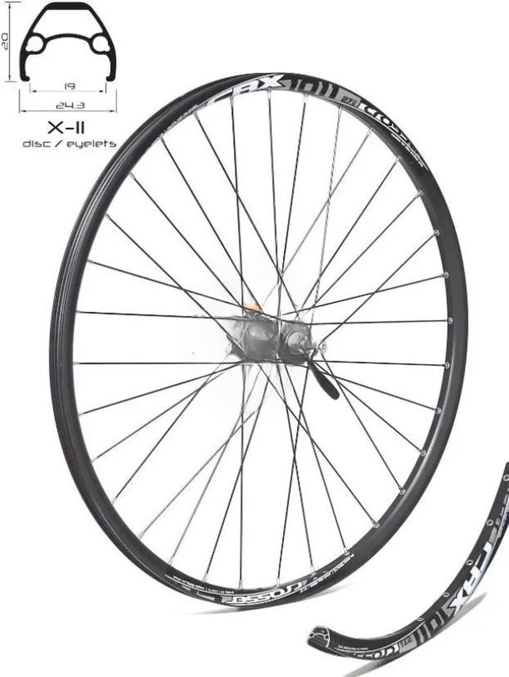 CROSSER TOČAK PREDNJI 27.5, X11,SA SHIMANO NABLOM I ROTOROM |