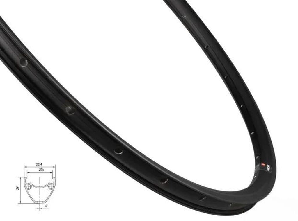 FELNA MACH1 PULSE GRAVEL DISC 622X23, 28H, CRNA | 700C, obod sa