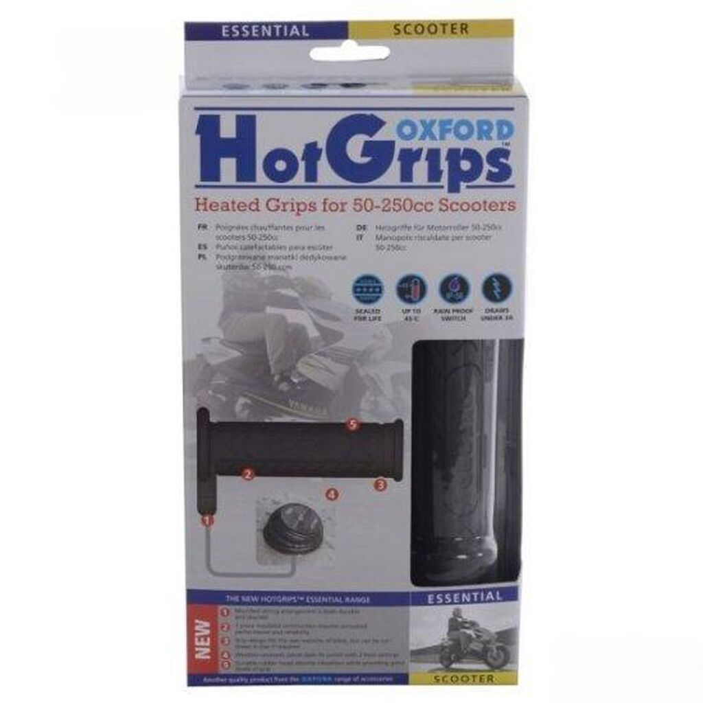 OXFORD HotGrips Essential – grejane ručice za skutere (50–250 cc) -
