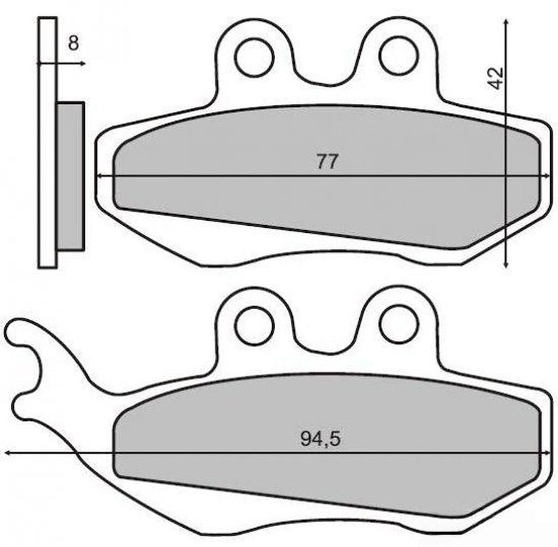 Prednje kočione pločice za motocikl – set - Tip: disk kočione pločice