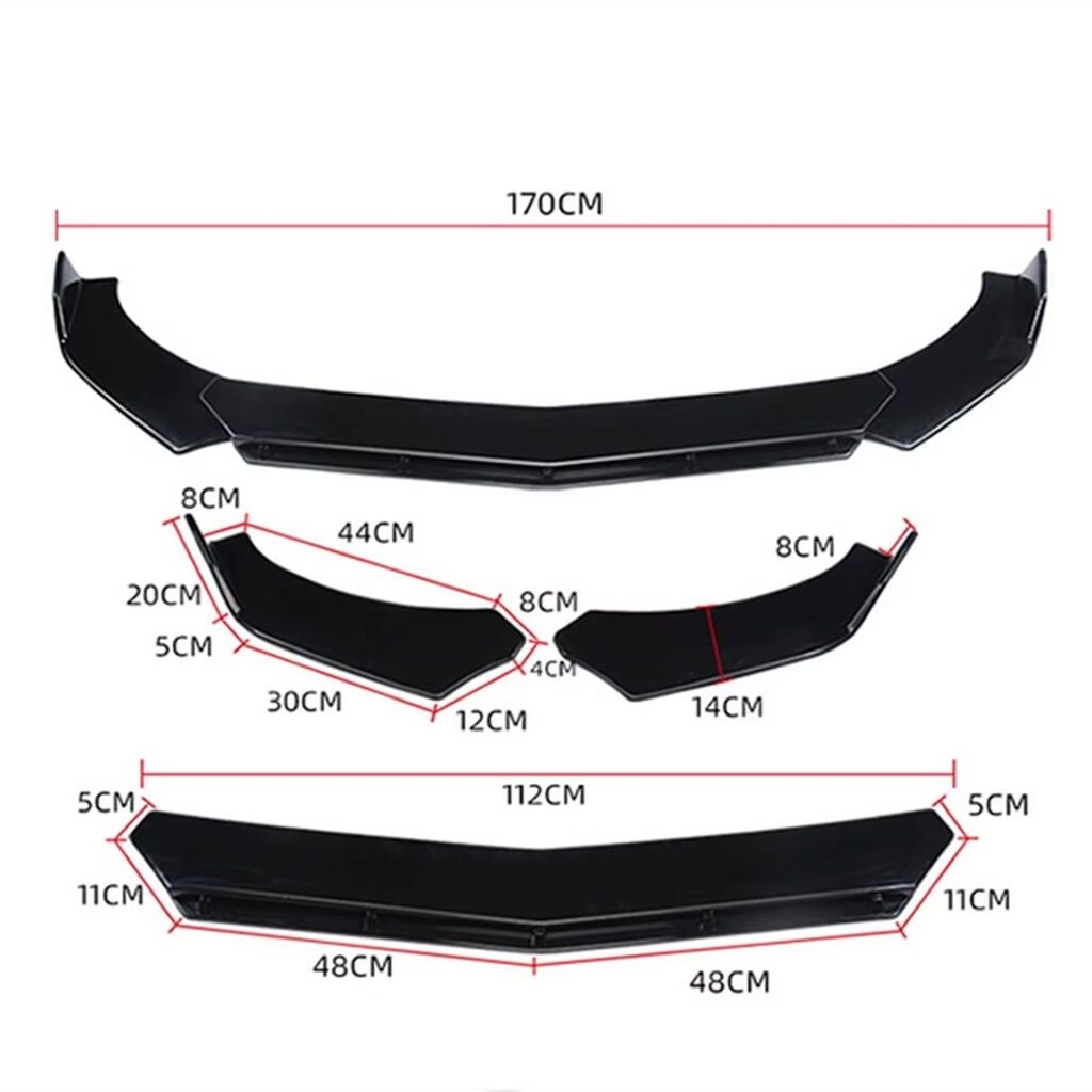 Univerzalni prednji Lip spojler Sastoji se iz 3 dela Materijal