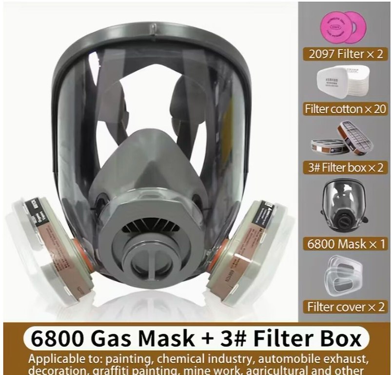 Gas maska full face model : 6800 sa filterima /NOVO - Tip: gas-maska