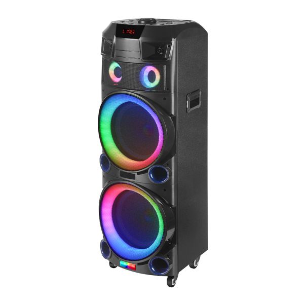 Zvučnik Bluetooth NDR-7022 80W 2*12 inca sa dva mikrofona crni