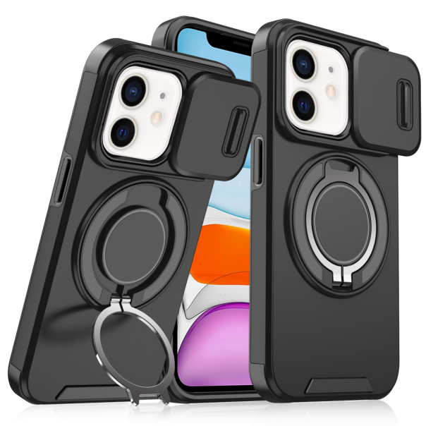 Maska za iPhone 11 6.1 CamShield Ring stand crna