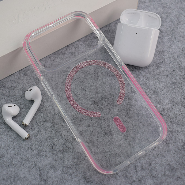 Maska za iPhone 17 Pro Max Mag Case Bling roze