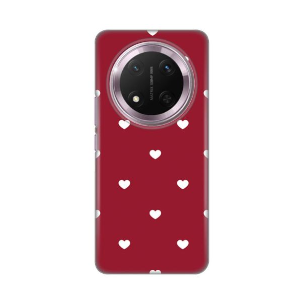 Maska za Honor Magic 7 Lite Burgundy Hearts Silikonska Print Skin