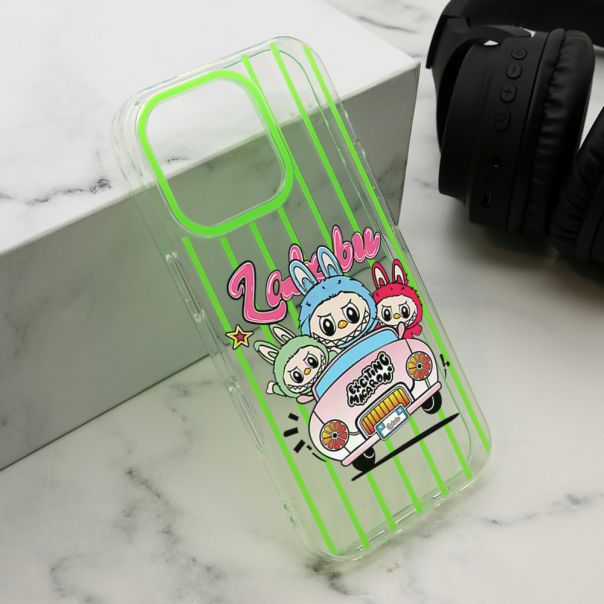 Maska za iPhone 16 Pro (63) PRINT PARTY zelena LBB004