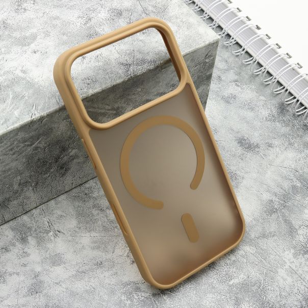 Maska Silky MagSafe matte za iPhone 17 Pro, zlatna
