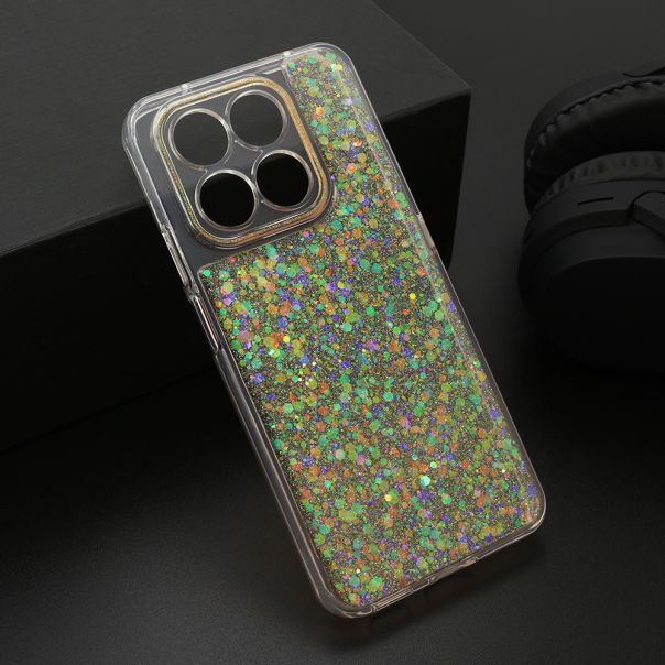 Maska Crystal glow za Honor X7d, narandžasta